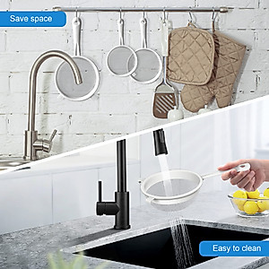 4 Pcs Plastic Nylon Fine Mesh Strainer with Handle, Sieve Fine Mesh Colander Flour Sifter for Yogurt Baking Kitchen Kefir Tea Juice Pasta