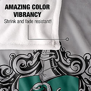 Harry Potter Slytherin Crest Silky Touch Super Soft Throw Blanket 36" x 58"