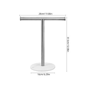 Ciieeo T-Shape Hand Towel Holder, Standing Towel Rack T-Shaped Towel Storage Stand Kitchen Countertop Towel Holder