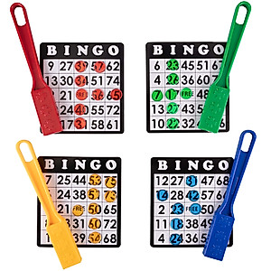Magnetic Bingo Wands and Translucent Chips|Easy to Pick Up Bingo Chips|STEM Kits for Learning, Counting|Multi Color 400 Chips