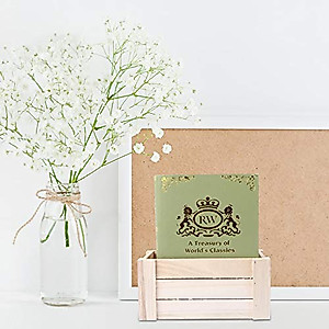 Cabilock Farmhouse Wood Planter Small Crate Wooden Desktop Storage Organizer Remote Control Caddy Holder Wood Box Container for Desk Office Supplies Home and Table S Decorative Box Wood Flower Pot