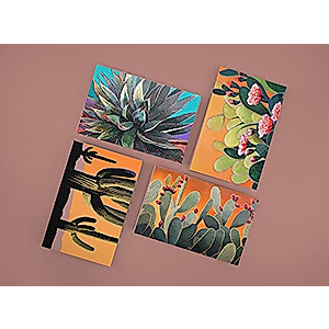 Stonehouse Collection Cactus Postcards - 4 x 6 Western Desert Postcards - 40 Postcards, 4 Different Cacuts Designs