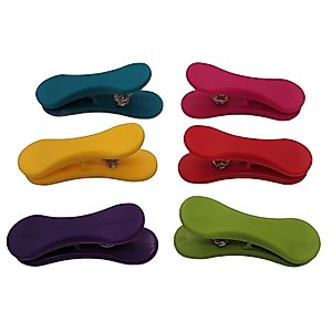 6-Piece Colorful Multi-Purpose Bag Clip Set - Great for Chips, Snack, Craft Bags and More
