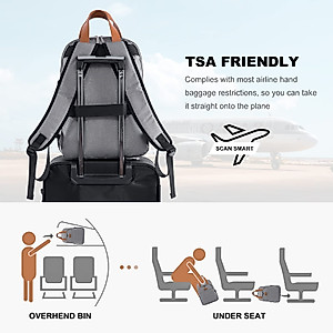 LOVEVOOK Laptop Backpack for Women,15.6 Inch Laptop Bag with USB Port,Stylish School Bookbag for College,Waterproof Travel Back Pack Fashion Work Computer Backpack for Teacher Nurse,Business, Grey-A