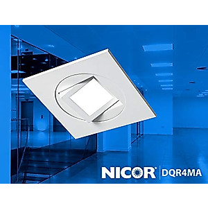 NICOR Lighting DQR4MA11202KWH LED Downlights, Matte White