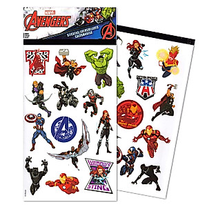Marvel Avengers Mini Backpack with Lunch Box Set - Bundle with 11" Avengers Backpack, Marvel Lunch Bag, Water Bottle, Stickers, More | Avengers Backpack for Toddlers