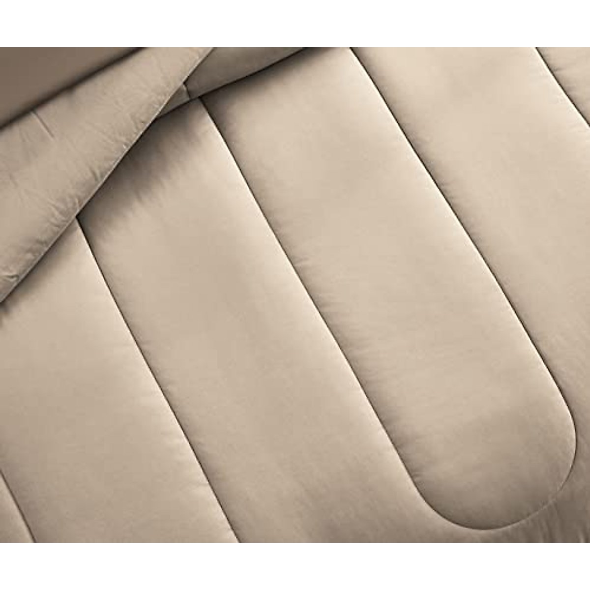 Maple&Stone Twin XL Comforter Set 5 Pieces Bed in a Bag - Down Alternative Bed Set with Sheets, Pillowcase & Sham, Soft Reversible Duvet Insert for Twin XL Bed, Khaki