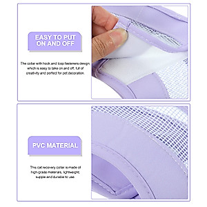 POPETPOP Compound Cone Collar cat Head Cone Dog Cone Collar cat cat Elizabethan Collar Soft cat Recovery Collar pet Collar Dog After-Surgery Collar Breathable PVC Small pet