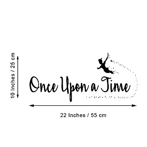 Once Upon a Time Nursery Wall Quotes Decals Vinyl Lettering for Kids Room Decoration Graphic Motto Art Letters