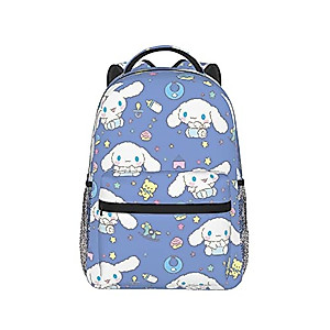 DIEZ Kawaii Anime Backpack Cinnamoroll Large Capacity Portable Cute Cartoon Lightweight Outdoor Travel Backpack