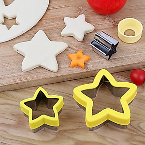 Star Cookie Cutters, Stainless Steel Star Shapes Baking Vegetable Shape Cutters, Mini & Medium & Large Star Cookie Cutters, Five-pointed Star Biscuit Molds，Vegetable Cutters Shapes Set for Kids Baking