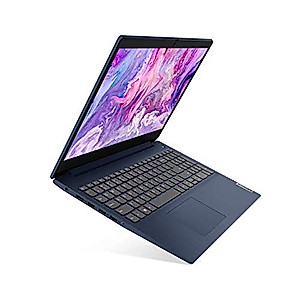 Lenovo IdeaPad 3 15.6" HD Laptop PC, Intel 10th Gen Core i3-1005G1 CPU, 8GB DDR4 RAM, 256GB SSD, Camera, WiFi, Bluetooth,Windows 10 S Mode - Abyss Blue- 1-Year McAfee