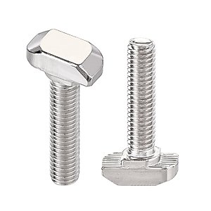 uxcell M6x25mm T-Slot Drop-in Stud Sliding Bolt Screw Carbon Steel for 30 Series Aluminum Profile 8pcs