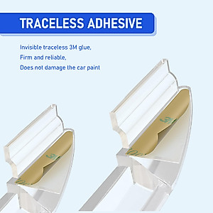 Jawmoy 4 PCS Car Door Anti-Collision Strip, Rearview Anti-Impact Sticker, Door Protection Decorative Covers, Universal Car Side Door Edge Protector (Black)