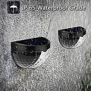 ZHUANYIYI 2 Pieces, Solar Step Lights, Courtyard Fence Stairs Landscape Lights, Home Garden Decoration Pavement Waterproof Lights, Light and Shadow Night Lights