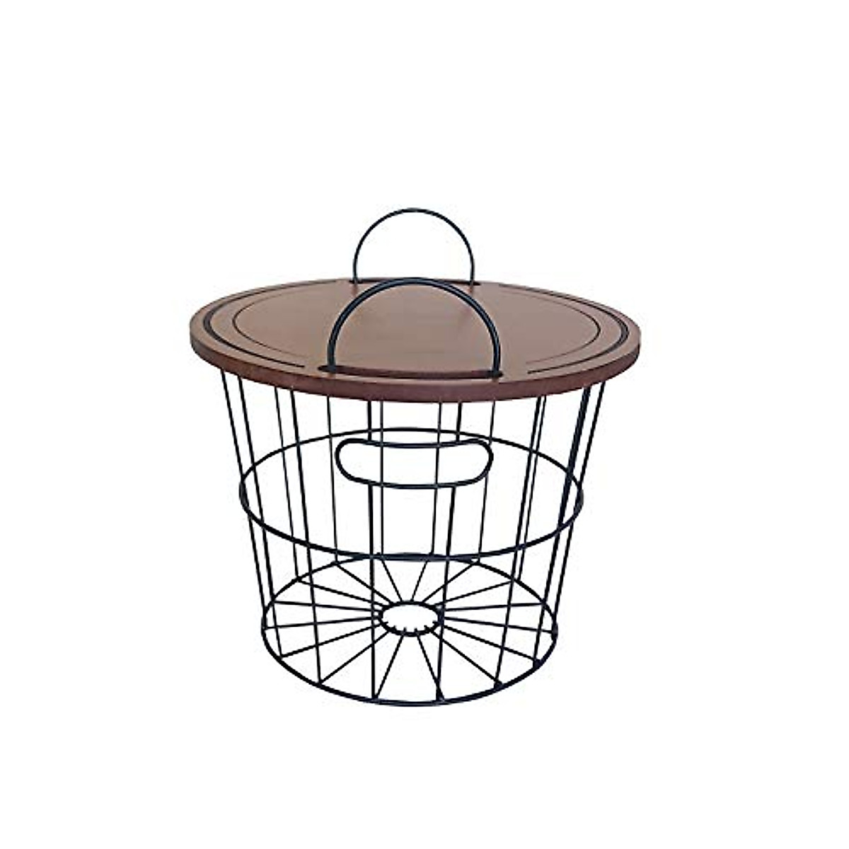 Abite Storage Box, Takelich Round Basket, 8.7 x 8.7 x 8.3 inches (22 x 22 x 21 cm), Black, Round