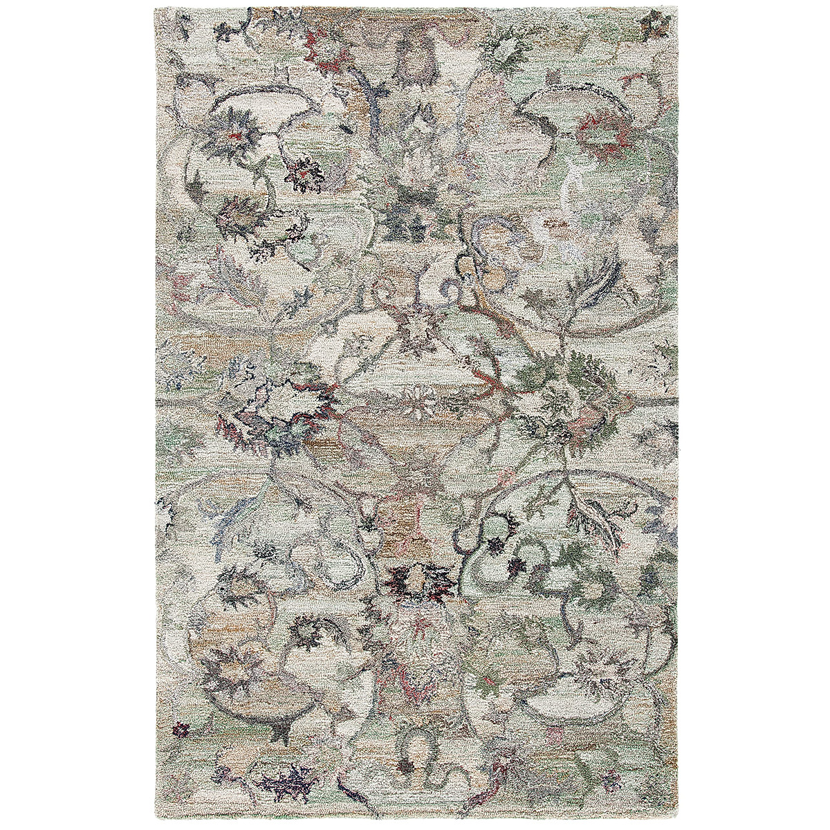 SAFAVIEH Anatolia Collection Accent Rug - 3' x 5', Sage & Beige, Handmade Traditional Oriental Wool, Ideal for High Traffic Areas in Entryway, Living Room, Bedroom (AN401W)