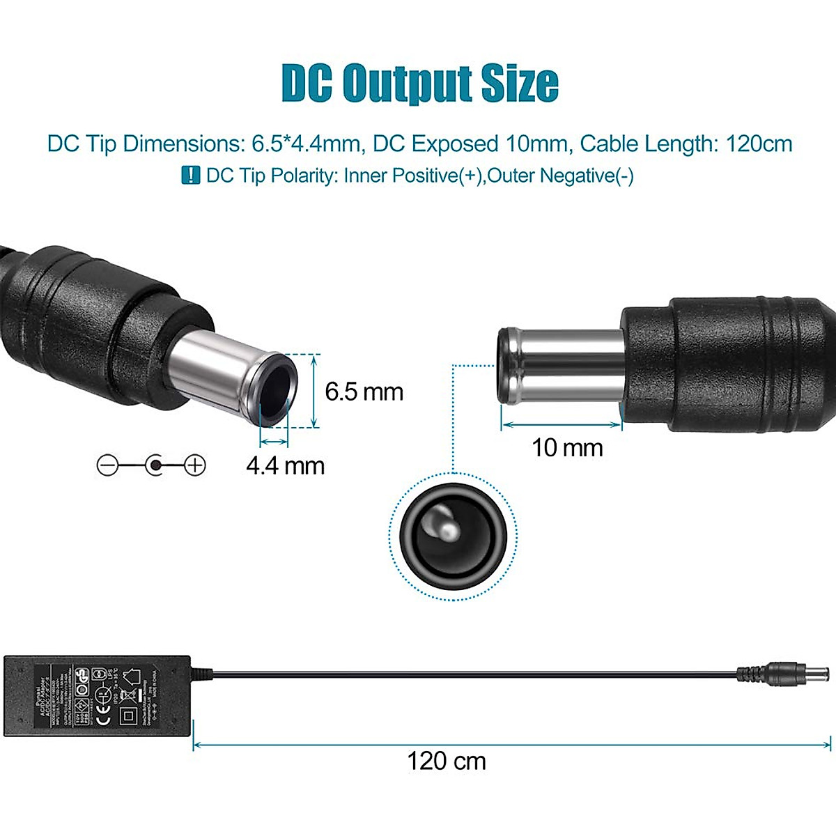 19V AC Adapter for LG Monitor 65W Power Supply Fits for LG 19" 20" 22" 23" 24" 27" LED LCD HD TV Widescreen Flatron IPS236V IPS236-PN LG 24MP48HQ 25UM58-P 27GL83A-B Charger Cord Replacement