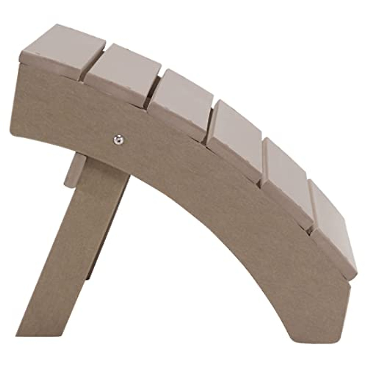 Signature Design by Ashley Outdoor Sundown Treasure Patio HDPE Ottoman, Grayish Brown