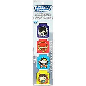 Ata-Boy DC Comics Justice League Chibi Set of 4 1" Magnetic Page-Top Bookmarks