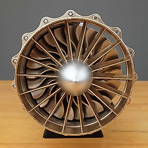 LETOY Turbofan Frighter WS-15 Engine Kit, 150+Pcs Metal Turbofan Engine for Adults That Works, 1/20 DIY Assembly 3D Metal Kit Technology Experiment Model