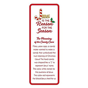 Jesus is The Reason for The Season Christian Pin and Bookmark for Christmas Time Gifts, and Stocking Stuffers for Book Lovers, 6 Inches Tall