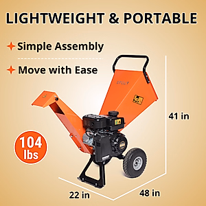 EFCUT C30 Mini Wood Chipper 18:1 Reduction Ratio R0 Wood Chipper Cutting Roller Design [Bundle Deal]