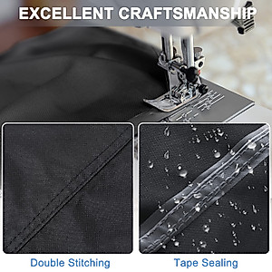 ABCCANOPY Patio Chair Cover Durable and 600D UV-Coated Polyester Waterproof Outdoor Furniture Cover High Back Chair Single Sofa Cover Stackable Chair Cover 40x38 Inches Black