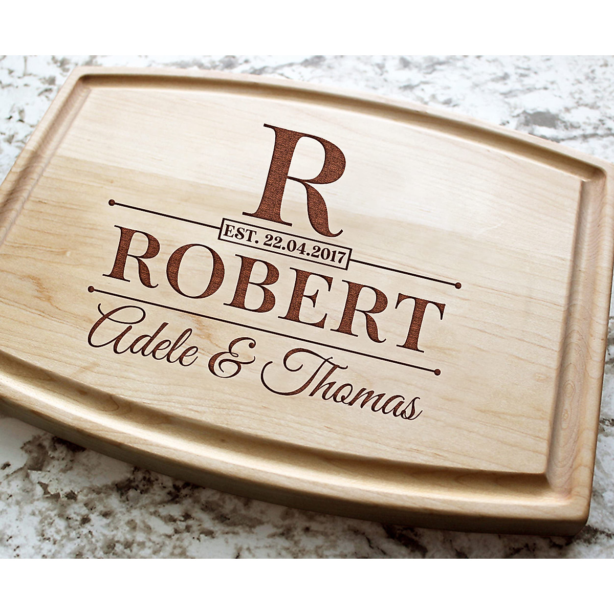 Personalized Mr & Mrs Cutting Board Wedding Gifts for Couple Custom Cutting Board Engraved Arched
