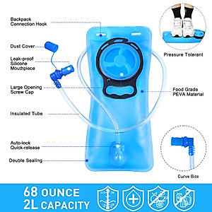 Hydration Pack,Hydration Backpack with 2L Hydration Bladder Lightweight Insulation Water Pack for Running Hiking Riding Camping Cycling Climbing Fits Men & Women