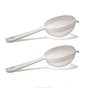 Nylon Mesh Strainer 2 Pack - Strain Your Wide Mouth Mason Jar Batches - Less Mess, Less Waste - Strain Your Water Kefir Grains - Homebrewing And Kitchen Essential - 2 Strainers