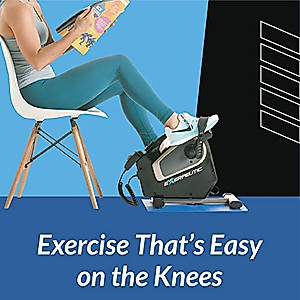 Exerpeutic 2000M Motorized Electric Legs and Arms Pedal Exerciser - Mini Exercise Bike for Work from Home Fitness - Black