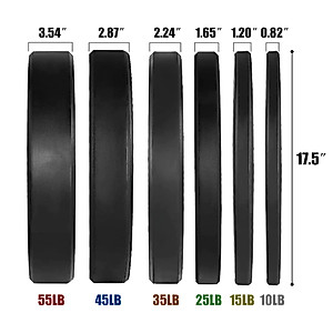 IFAST Olympic Weight Plates 100LB Bumper Plates, Home Gym Rubber Strength Training Plates with 2inch Steel Hub,Color Coded Weightlifting Bench Rubberized Barbell Plate