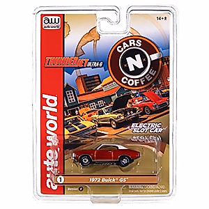 Auto World Thunderjet Cars N Coffee 1972 Buick GS (red) HO Scale Slot Car