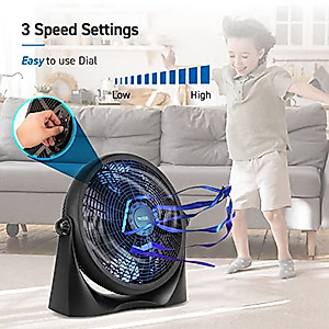 Commercial Cool 16 Inch High Velocity Floor Fan, Black, CFF16B