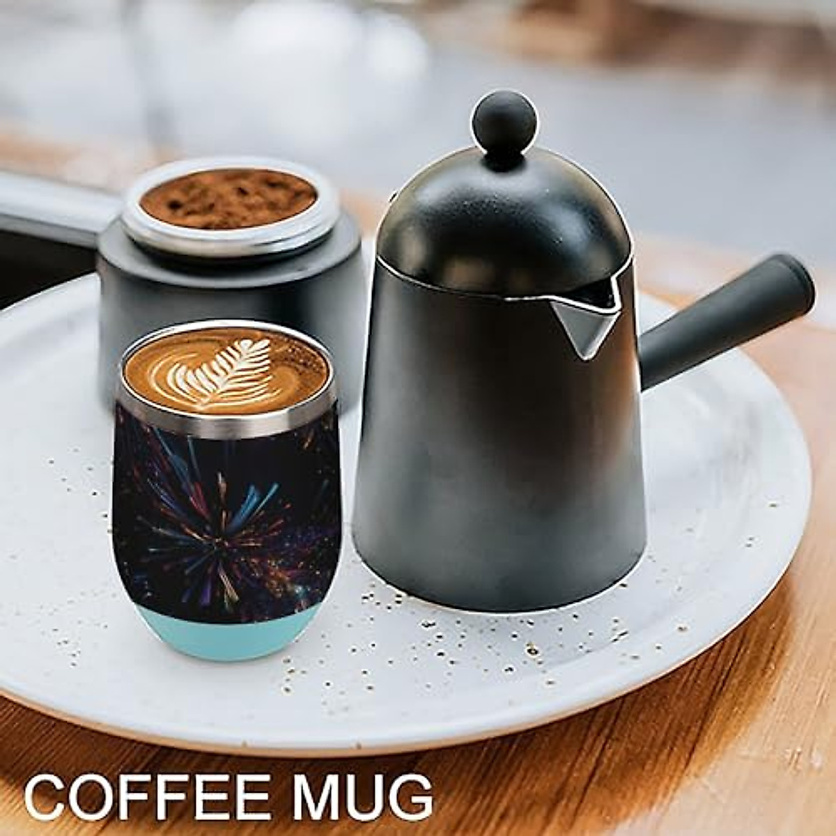 Fireworks Insulated Tumbler with Lid Stainless Steel Coffee Mug Cute Wine Tea Water Cup Green-style