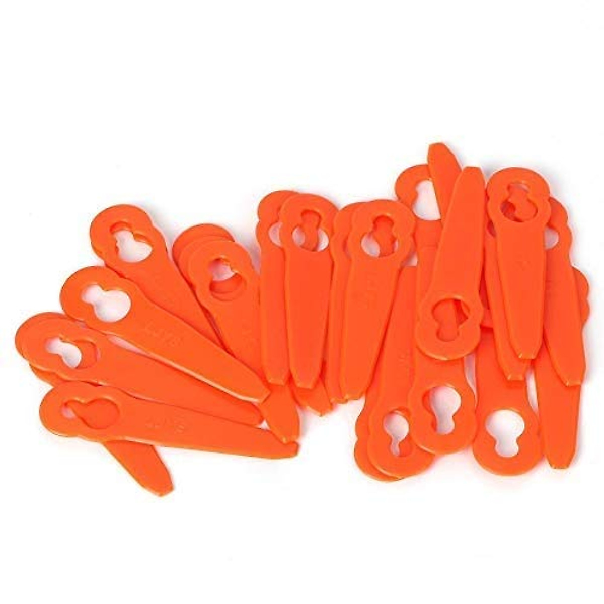 Mower Cutter Blades, 24 Pcs Plastic Cutter Blades Replacement for Stihl PolyCut 2-2 Garden Lawn Mower Trimmer Mower Cutter Blade Plastic Machine Trimming Blades Motor Brush Trimmer Parts Kit