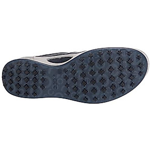 ECCO Women's Biom Hybrid Hydromax Water-Resistant Golf Shoe, Marine/Buffed Silver/Night Sky, 9-9.5