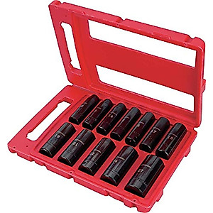 CRAFTSMAN Impact Socket Set, Metric, 1/2-Inch Drive, Deep Impact Sockets, 12-Piece (CMMT15887)