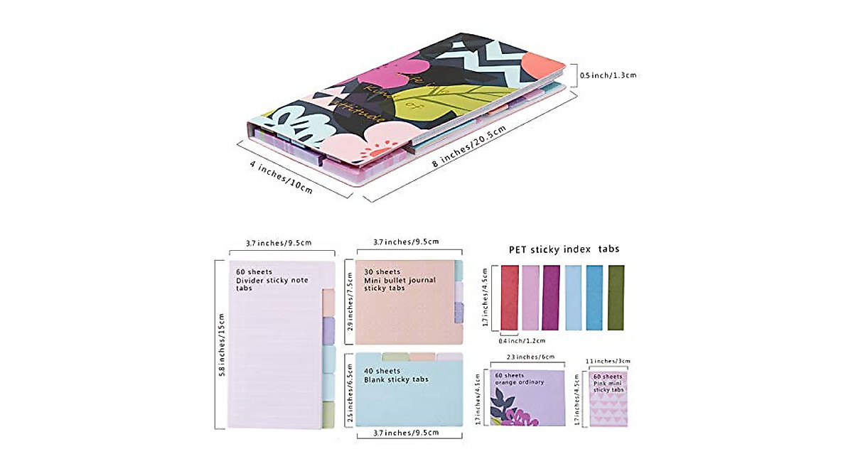 Floral Sticky Notes Set, Office Supplies for Women, Cute School ...
