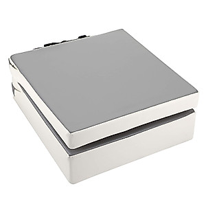 Sumnacon 2Pcs Chair Increasing Cushions - Baby Toddler Kids Infant Portable Dismountable Adjustable Highchair Booster Cushion Washable Thick Chair Seat Pads Buckle Straps, Grey + Beige