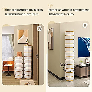 Tall Round Rotating Spinning Shoe Rack 360° Rotating Shoes Shelf Organizer Metal Shoe Storage for Entryway Hallway Shoe Organizer Cabinet Storage Simple and Modern for The Entrance Space Saving ( Colo