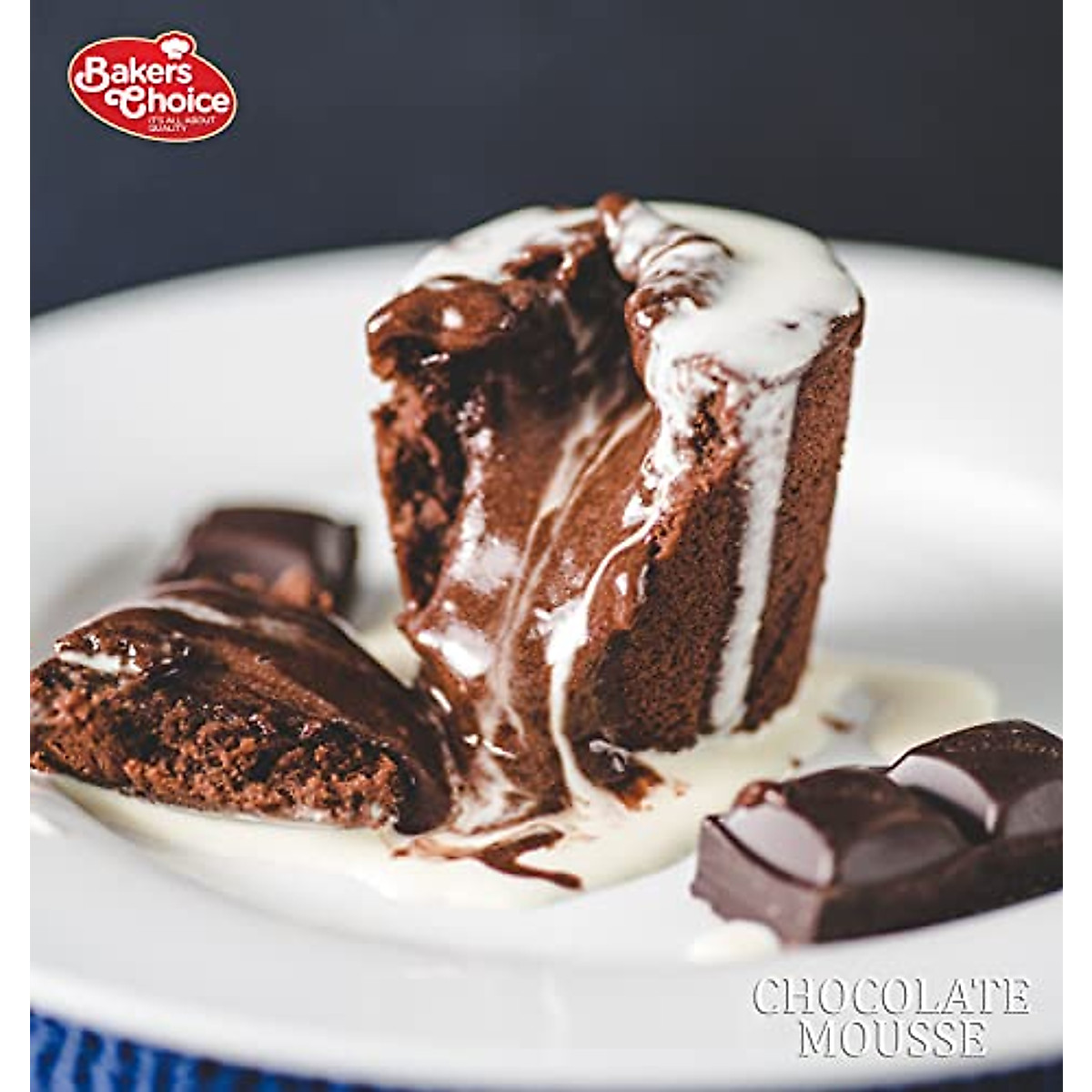 Chocolate Mousse Mix Powder - For Mousse Cups, Chocolate Mousse Cake, Ice Cream, Milkshakes, Desserts, Fruit Shakes and Truffles - Dairy Free, Kosher - 8 oz. - By Baker’s Choice