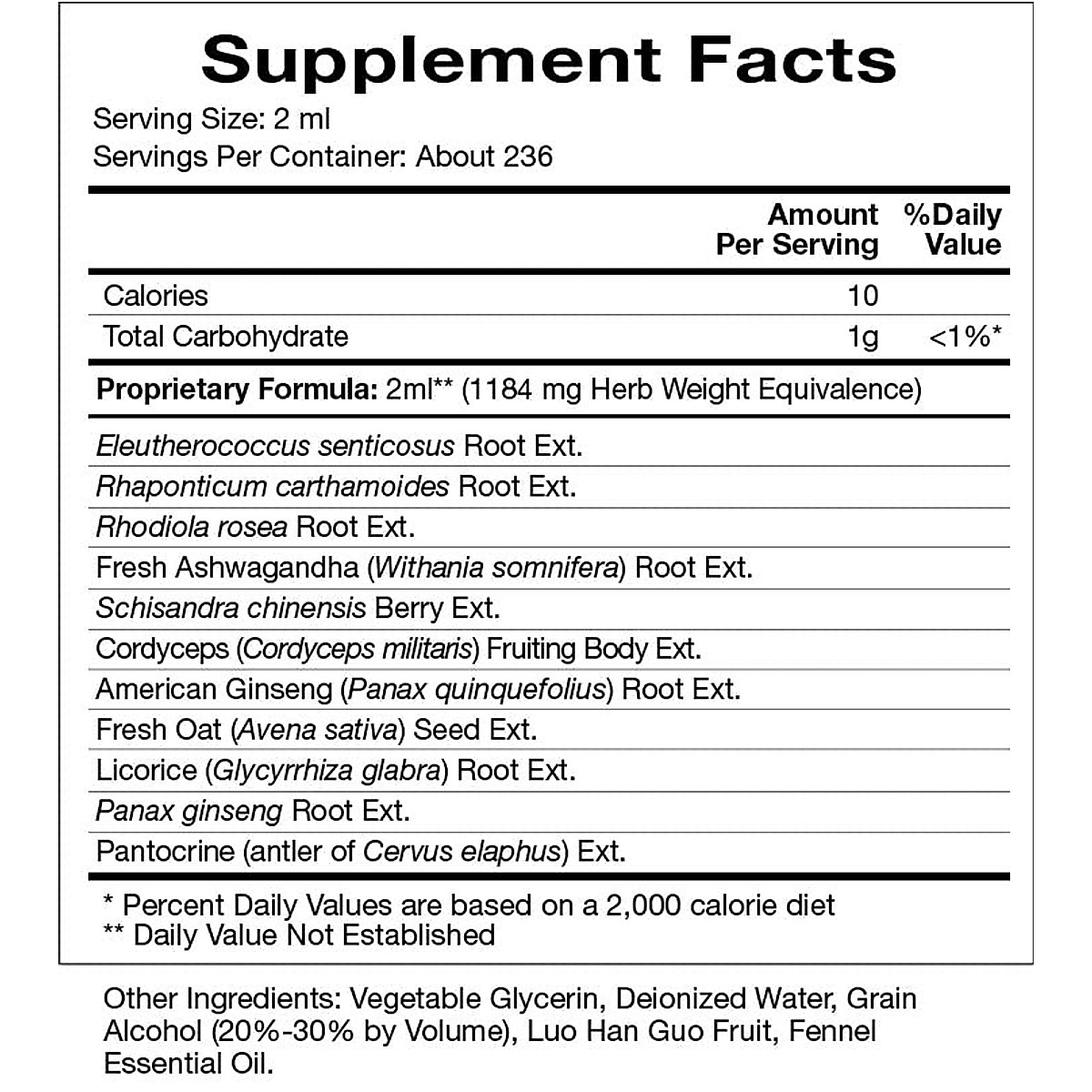Natura Health Products Power Adapt Supplement - Deep Adrenal and Endocrine Support - Featuring Ashwagandha, Ginseng, Rhodiola Rosea Root Ext. and Cordyceps (16 fluid oz)