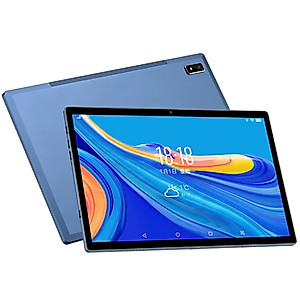 HUIOP Portable Tablet, P30 10.1 inch Portable Tablet MTK6762 Processor 4GB+64GB Memory 1280 * 800 Resolution Android 11.0 System Blue US Plug