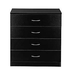 MJWDP (66 x 33 x 73) cm Two Colors MDF Wood Simple 4-Drawer Dresser Nightstand Bedside Table End Table (Color : E)