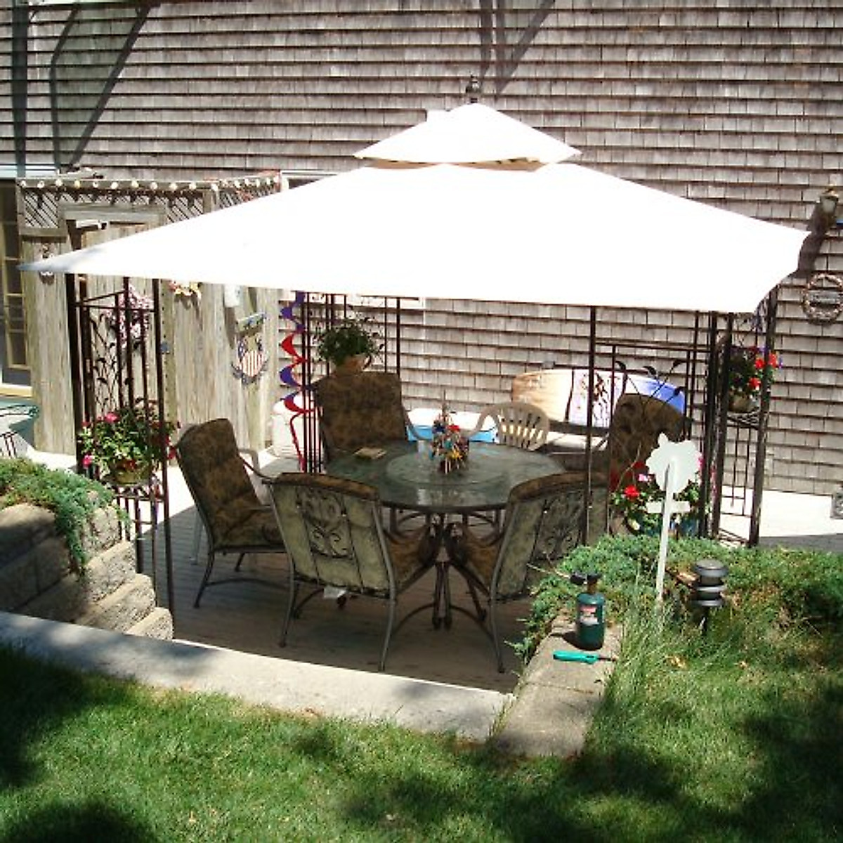 Garden Winds Leaf Gazebo Replacement Canopy Top Cover - RipLock 350