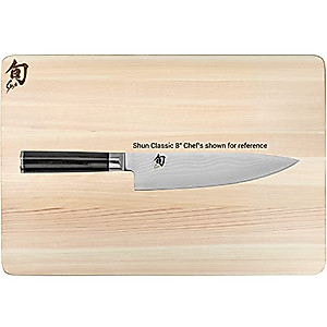 Shun Cutlery Medium Hinoki Cutting Board, 15.75" x 10.75" Medium Wood Cutting Board, Medium-Soft Wood Preserves Knife Edges, Authentic, Japanese Kitchen Cutting Board