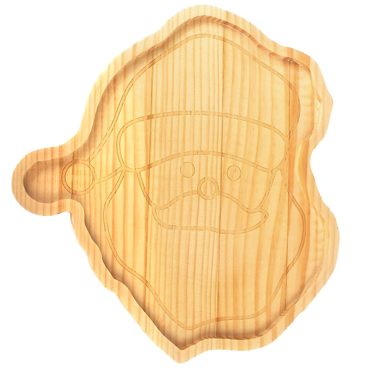 Tkifoda Wooden Charcuterie Board, Christmas Serving Tray, Santa Claus Style, Solid Wood Construction