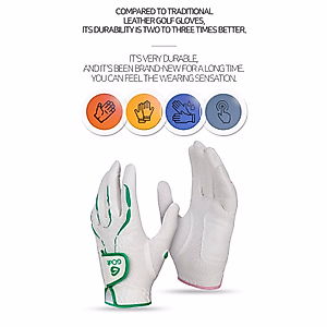 GOuft Cool Skin Functional Golf Glove for Men and Women (Green, 24 (Left-Hand))…
